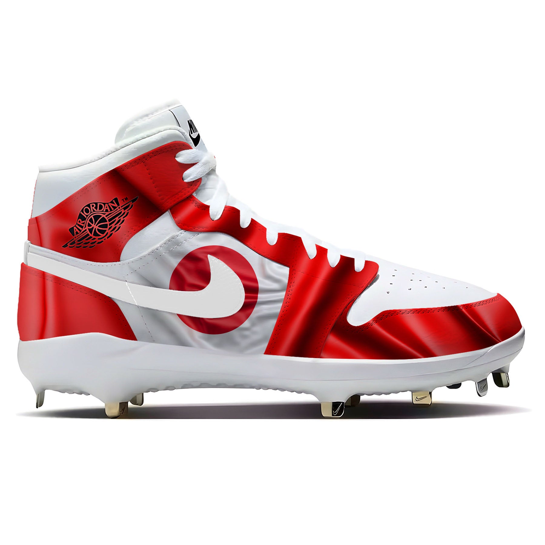 "Japan Waving Flag" Jordan 1 Retro Cleats – Stadium Custom Kicks