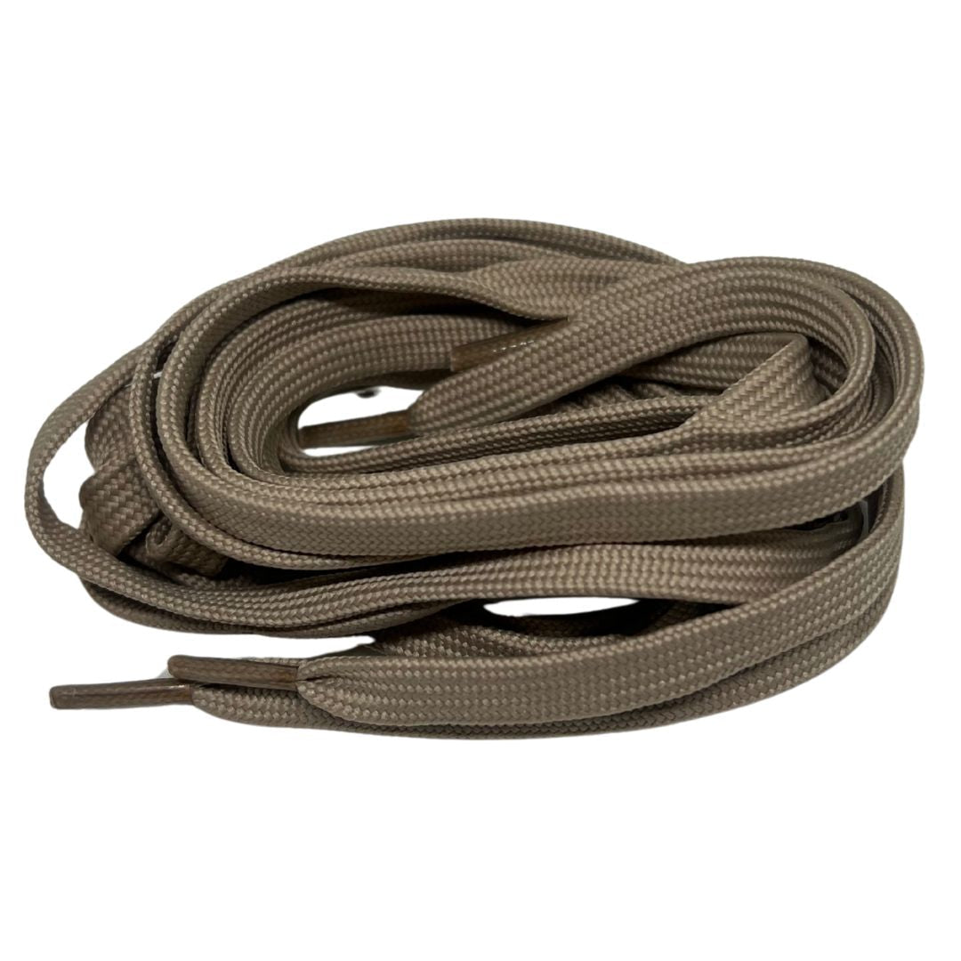 Classic Flat Shoe Laces - Khaki Brown l Stadium Custom Kicks