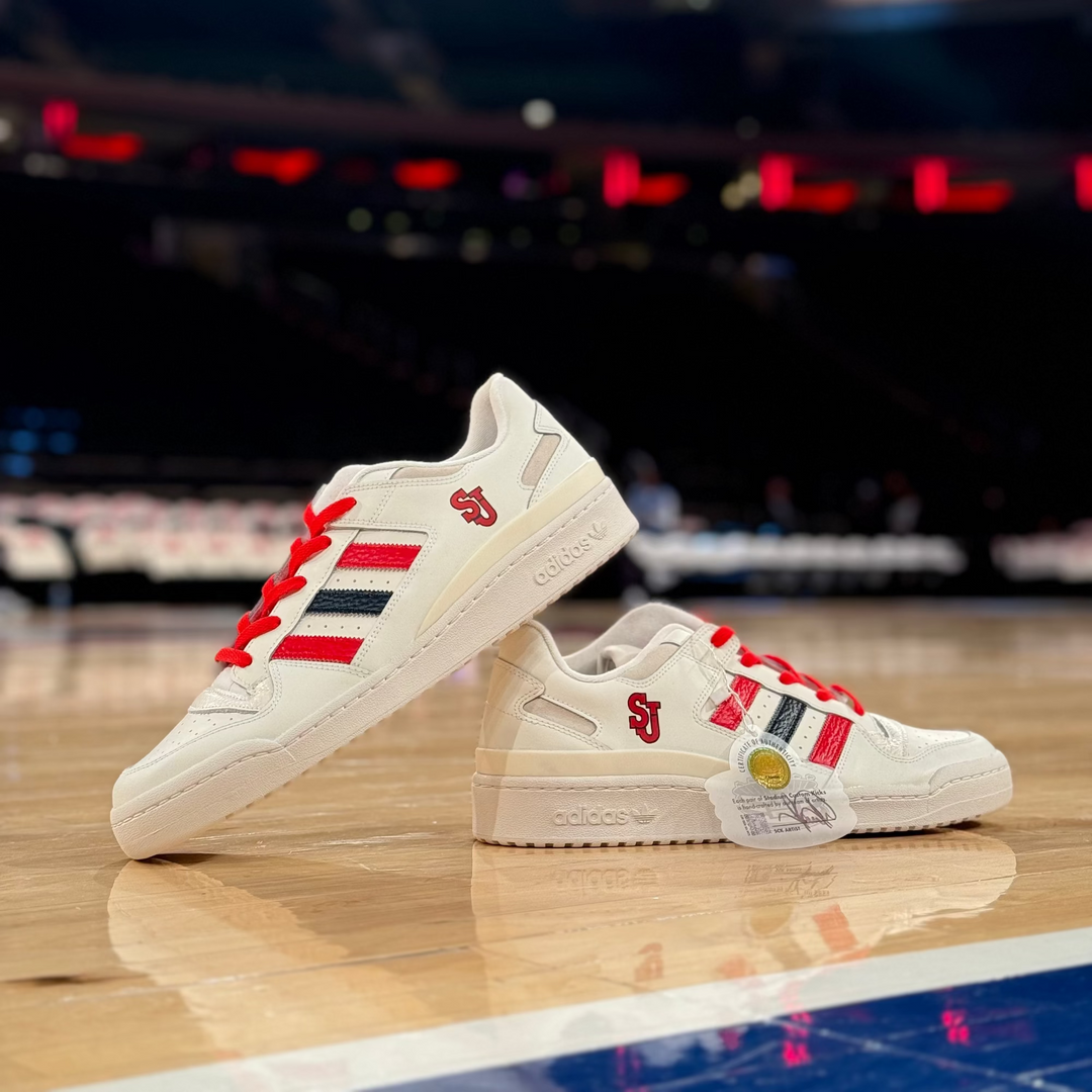 "St. John's" Adidas Forum Low Classic Shoes l Stadium Custom Kicks