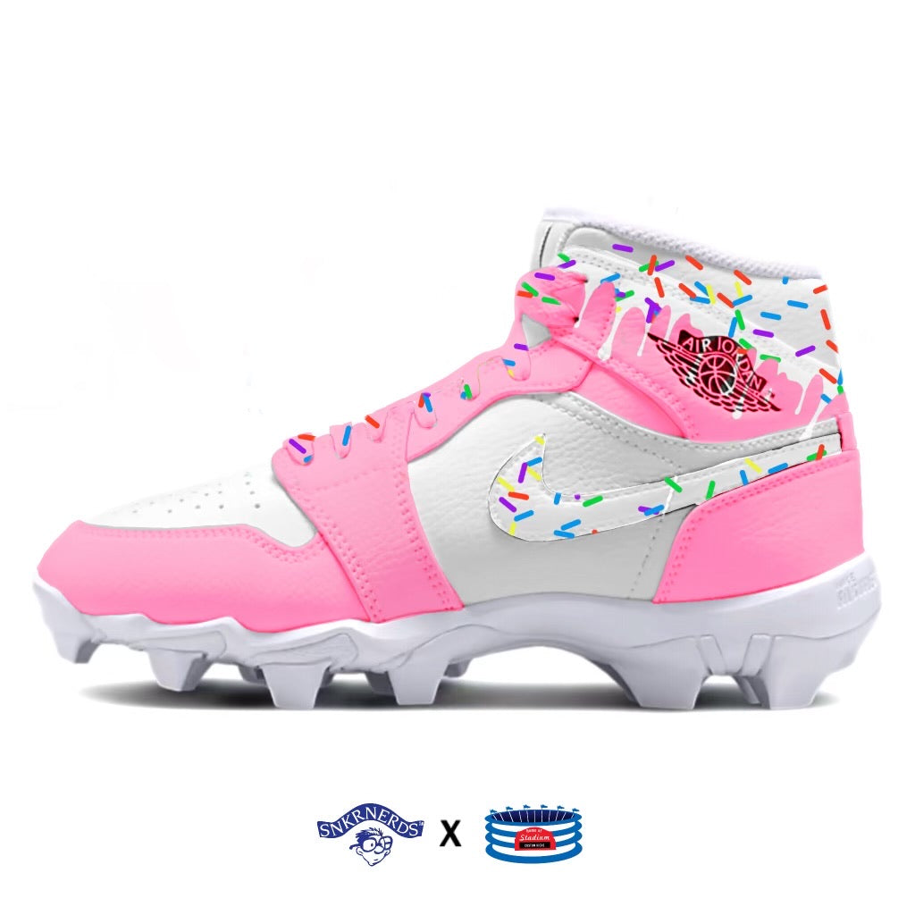 "Strawberry" Jordan 1 Kids' Multisport Cleats – Stadium Custom Kicks
