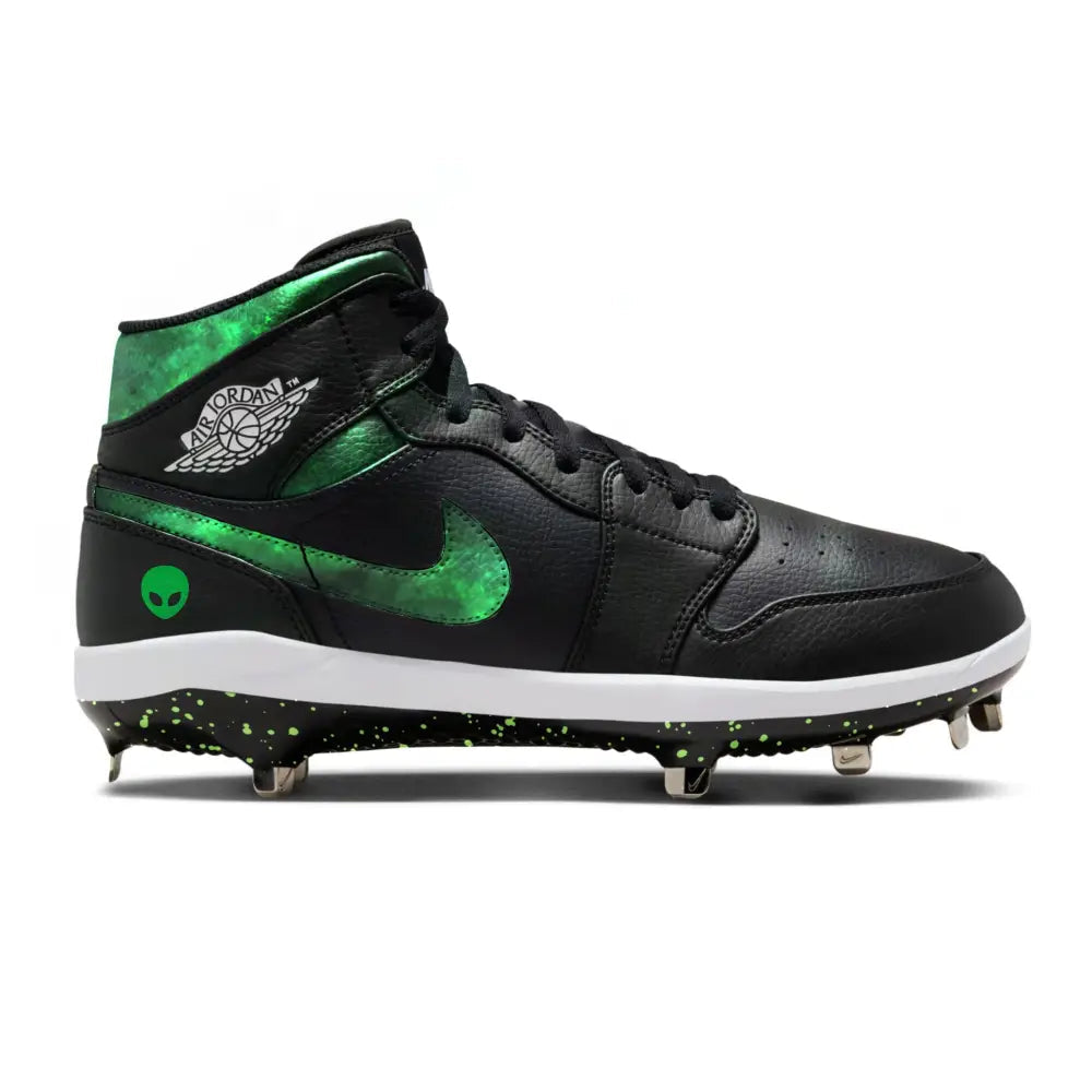 "Alien" Jordan 1 Retro Cleats - Stadium Custom Kicks
