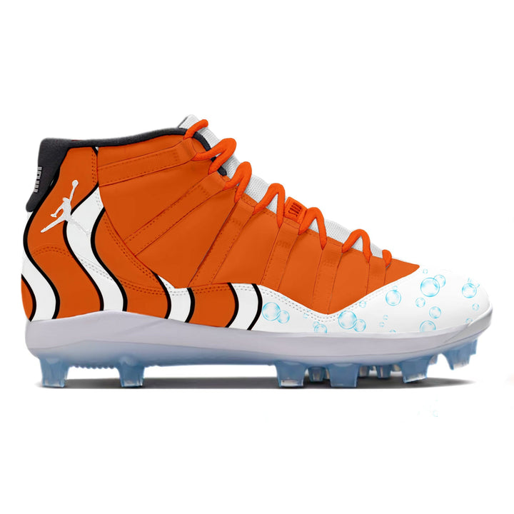 "Clown Fish" Jordan 11 Retro MCS Baseball Cleats – Stadium Custom Kicks
