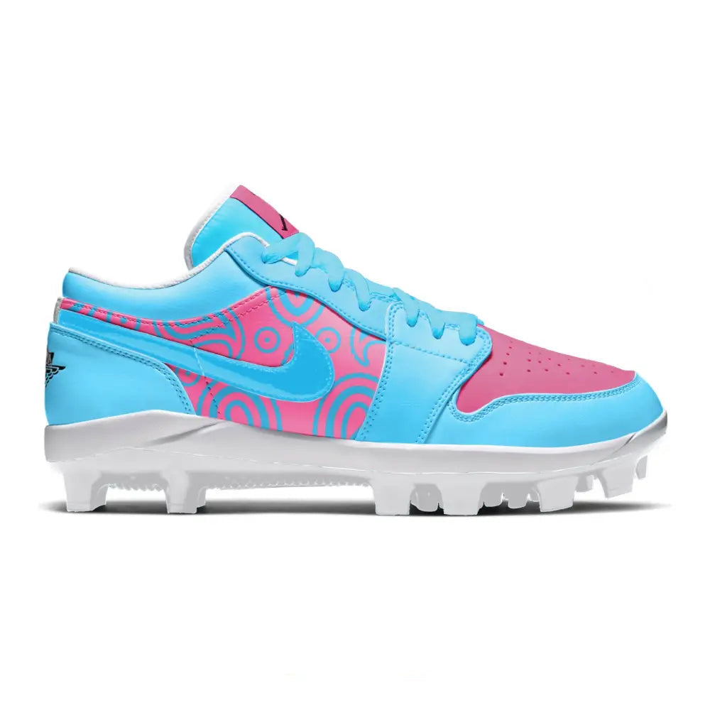 "Cotton Candy Paisley" Jordan 1 Retro Cleats - Stadium – Stadium Custom ...