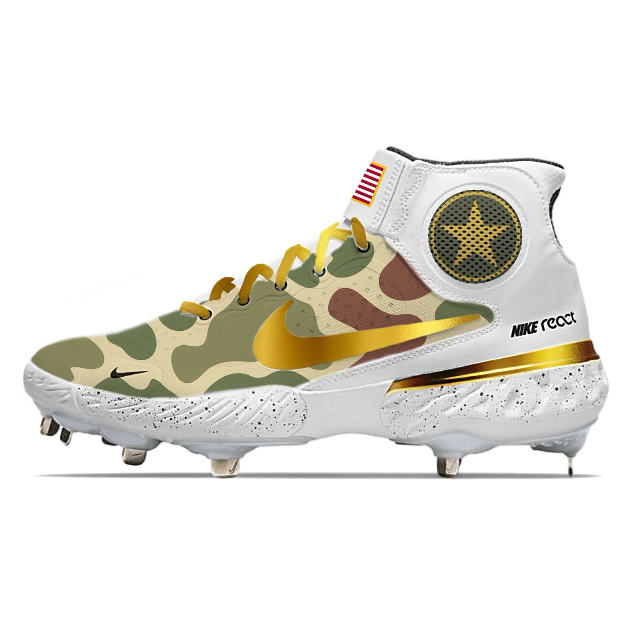 "Field General" Nike Alpha Huarache Elite 3 Mid Cleats – Stadium Custom ...
