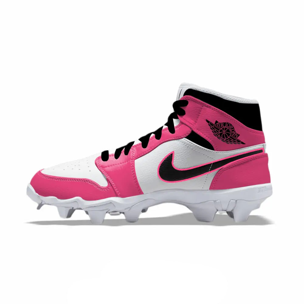 "Hot Pink" Jordan 1 Kids' Multisport Cleats - Stadium – Stadium Custom ...