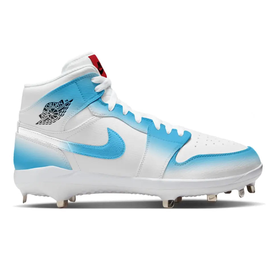"Ice Pop" Jordan 1 Retro Cleats - Stadium Custom Kicks