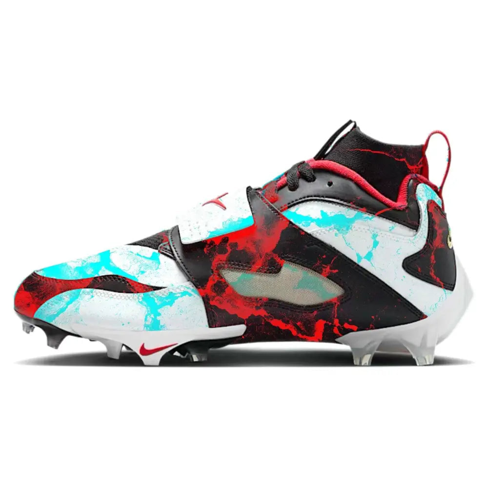 "Infrared" Nike Diamond Turf 93 TD Football Cleats – Stadium Custom Kicks