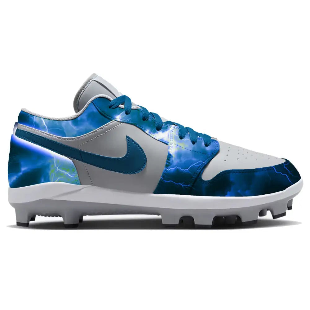 "Lightning" Jordan 1 Retro MCS Low Cleats - Stadium – Stadium Custom Kicks