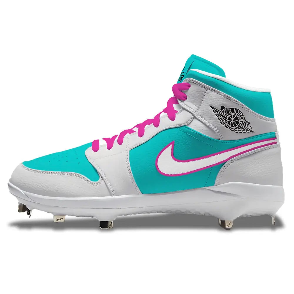 "Miami Comets" Jordan 1 Retro Cleats - Stadium Custom – Stadium Custom ...
