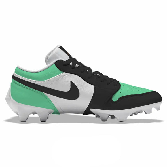 "Mint Toe” Jordan 1 Vapor Edge Low Cleats - Stadium – Stadium Custom Kicks