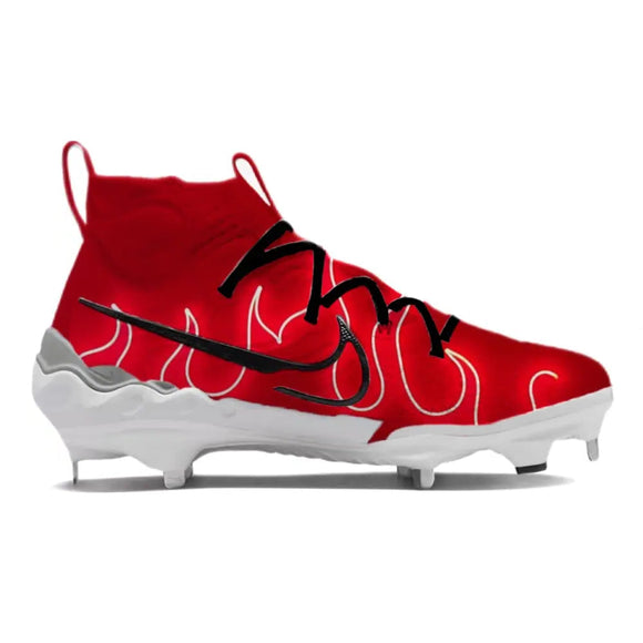 "Neon Flames" Nike Alpha Huarache NXT Baseball Cleats – Stadium Custom ...
