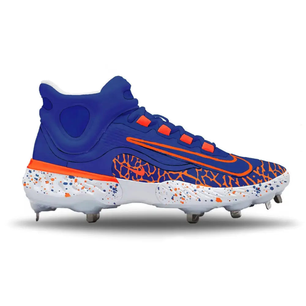 "New York" Nike Alpha Huarache Elite 4 Mid Cleats – Stadium Custom Kicks