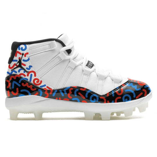 Red & Blue Doodles Jordan 11 Retro MCS | Stadium Custom Kicks