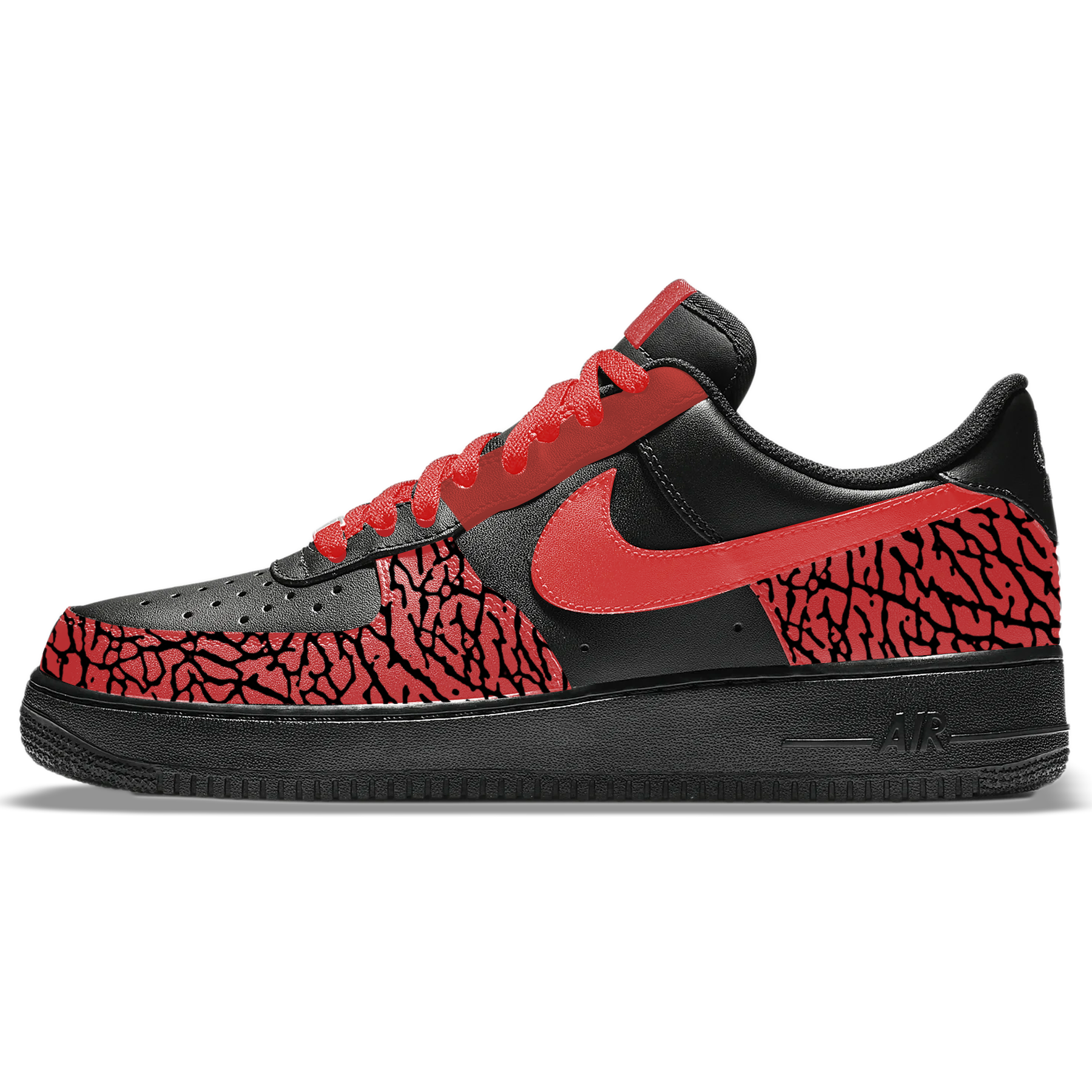 "Red Cement" Nike Air Force 1 Low Shoes - Stadium – Stadium Custom Kicks