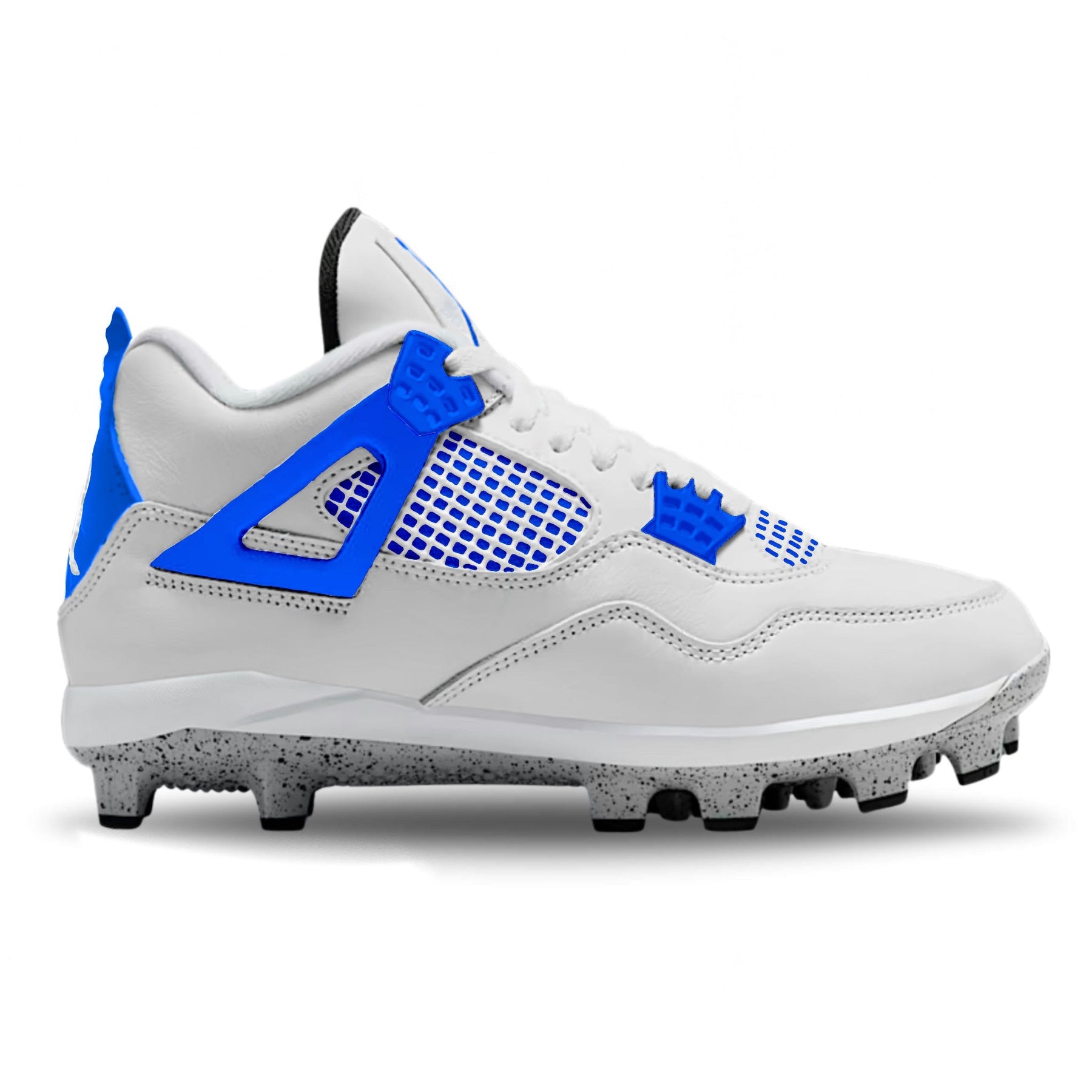 "Royal Blue" Jordan 4 Retro MCS Cleats - Stadium – Stadium Custom Kicks