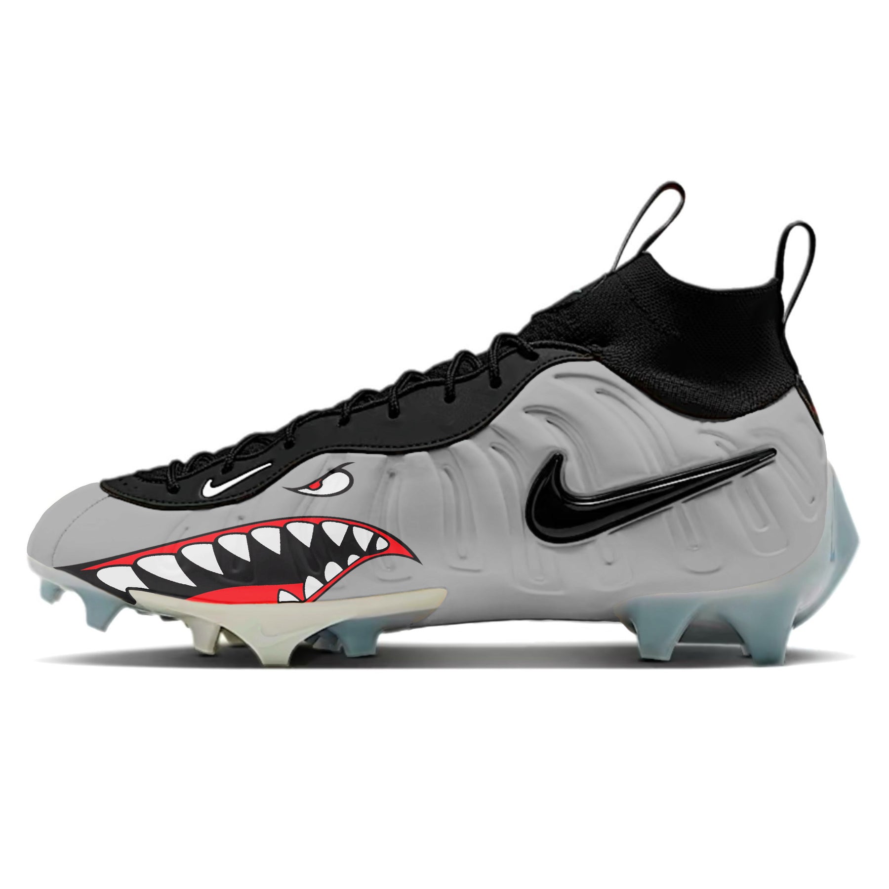 "Shark” Nike Vaporposite Pro Football Cleats l Stadium Custom Kicks
