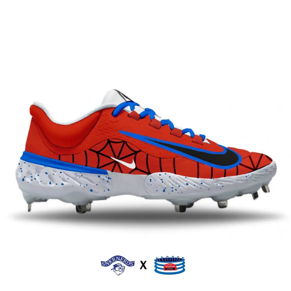 "Spider Web" Nike Alpha Huarache Elite 4 Low Cleats – Stadium Custom Kicks