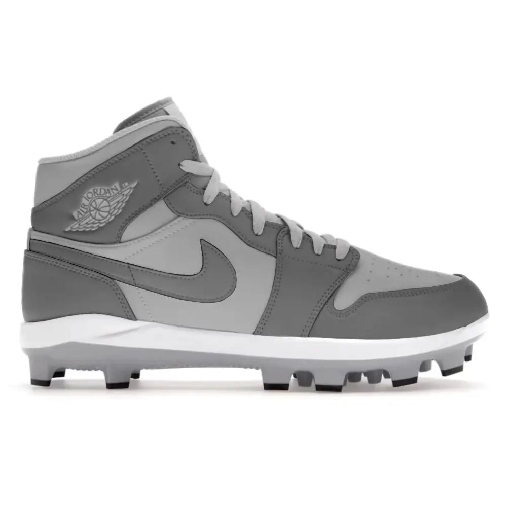 "Two Tone Gray" Jordan 1 Retro MCS Cleats - Stadium – Stadium Custom Kicks