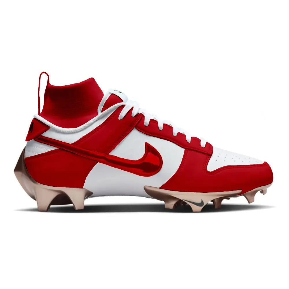 "Varsity Red" Nike Vapor Edge Dunk Cleats - Stadium – Stadium Custom Kicks