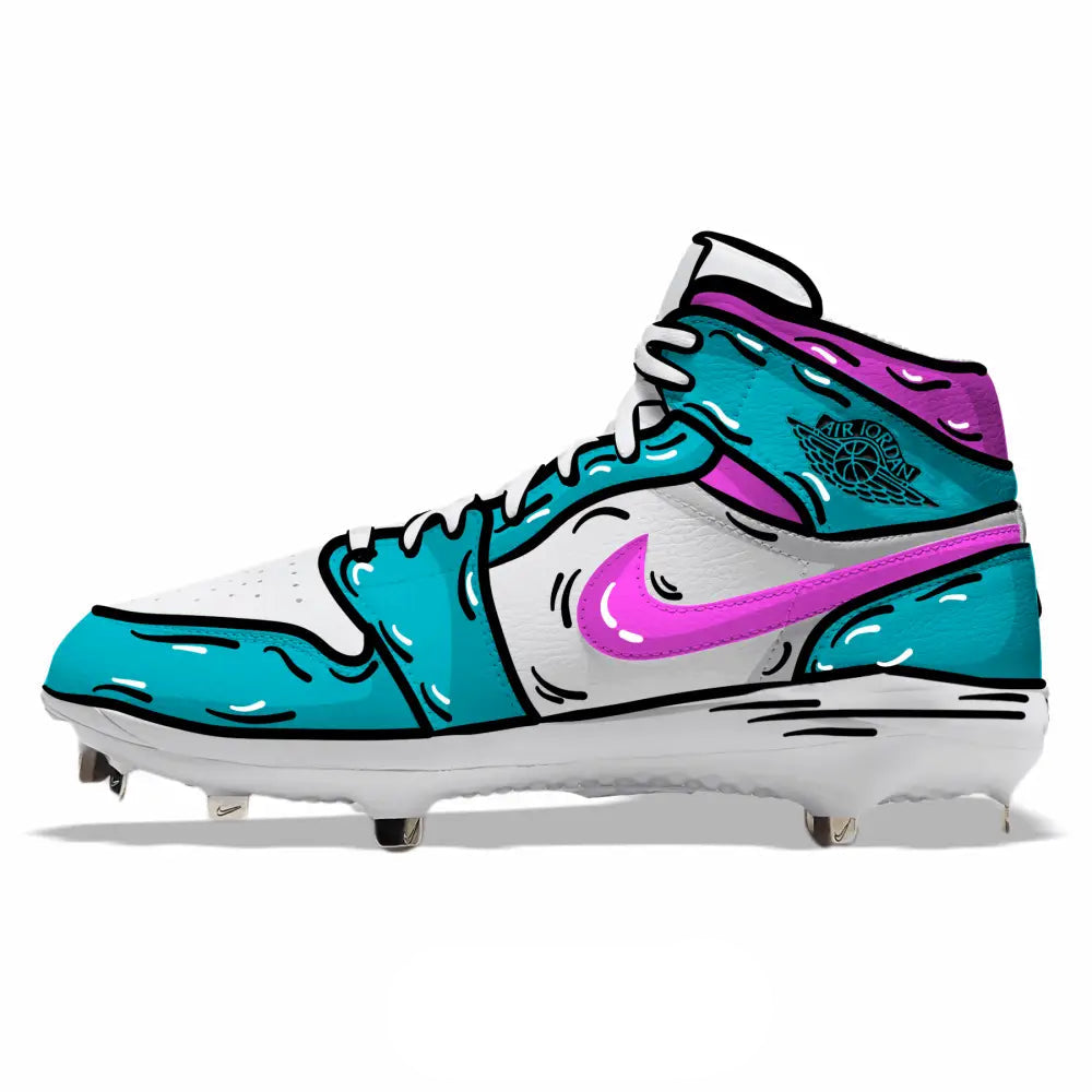 "Vice Cartoon" Jordan 1 Retro Cleats - Stadium Custom – Stadium Custom ...