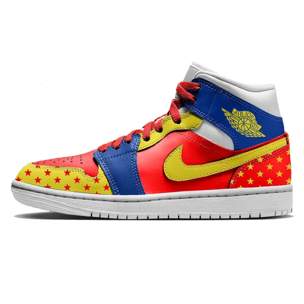 "Wonder" Jordan 1 Mid Shoes - Stadium Custom Kicks